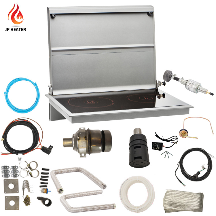 Two Burners 2.2KW 12V Diesel Cooker and Air Heater Combi Kit ; Two ...